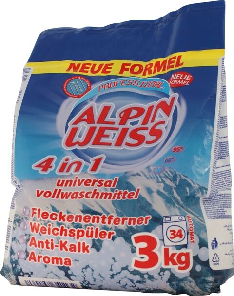 Waschmittel, Vollwaschmittel, Detergent, washing powder ALPINWEISS 4in1 ...