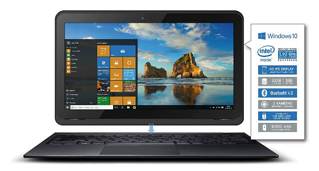 ODYS PRIMO WIN 12 2in1 Tablet PC und Notebook Laptop 11,6" (29,5cm ...