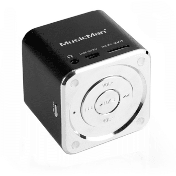 MusicMan Mini Lautsprecher schwarz MP3 Player, Stereo Soundbox ...