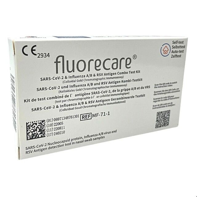 Fluorecare 4in1 Laien- Combotest Covid / Influenza A+B / RSV ...